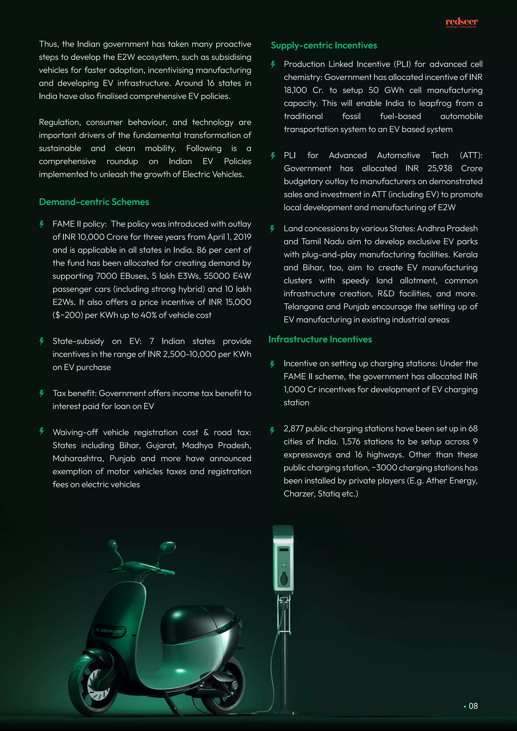 Two-Wheelers Electric vehicles Outlook in India | Report | PDF
