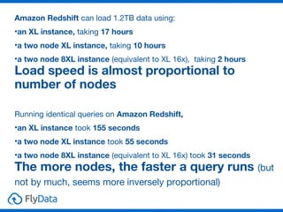 Scalability of Amazon Redshift Data Loading and Query Speed | PPT
