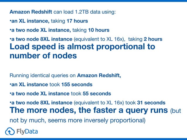 Scalability of Amazon Redshift Data Loading and Query Speed | PPT