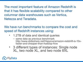Scalability of Amazon Redshift Data Loading and Query Speed | PPT