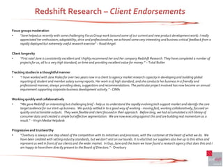 Redshift Company Credentials | PDF