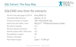 Migration to Redshift from SQL Server | PPTX | Databases | Computer ...