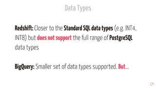 Redshift VS BigQuery | PDF