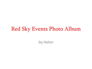 Red Sky Events Photo Album | PPTX