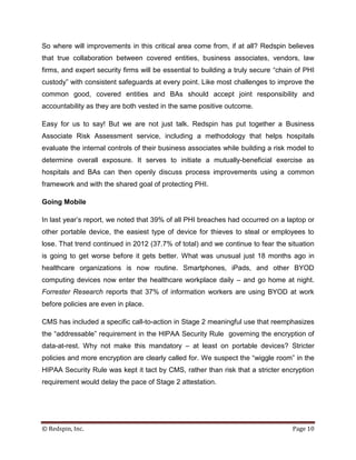 Redspin PHI Breach Report 2012 | PDF