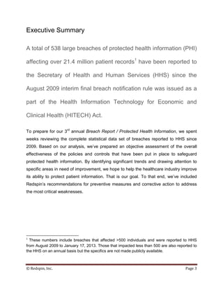 Redspin PHI Breach Report 2012 | PDF