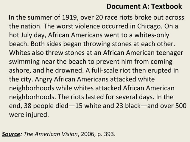 Red Summer 1919 | PPT