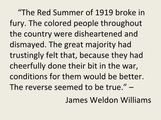 Red Summer 1919 | PPT