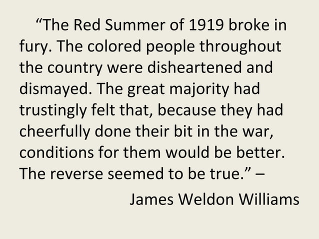 Red Summer 1919 | PPT