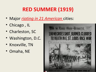 Red Summer 1919 | PPT