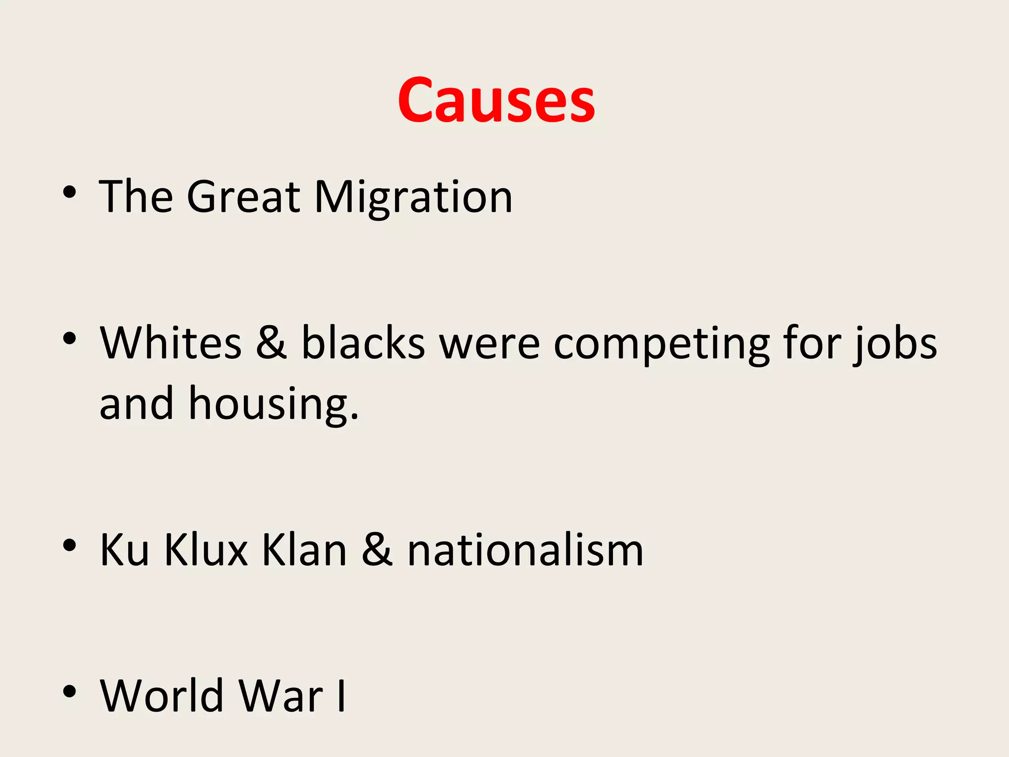 The Red Summer 1919 | PPT