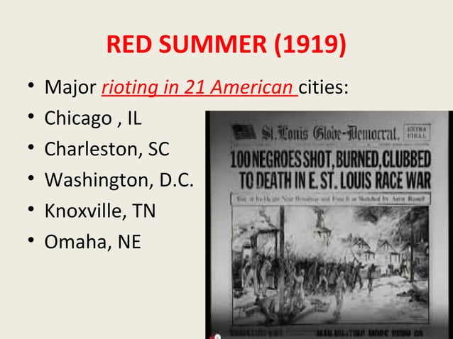The Red Summer 1919 | PPT