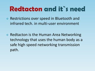 Redtacton - Human Area Network | PPT
