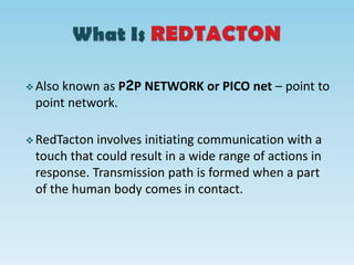 Redtacton - Human Area Network | PPT