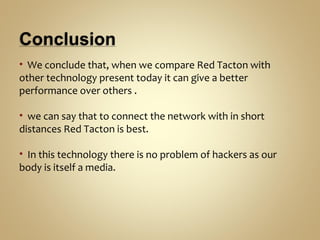 Redtacton ppt | PPT