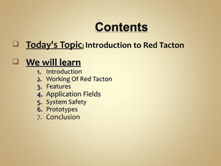Redtacton ppt | PPT