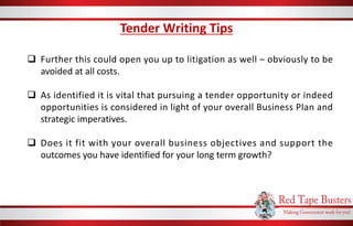 Tender Writing Tips | PDF