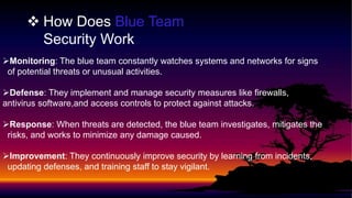Red Team vs Blue teaming . and how they are working | PPTX