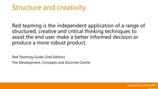 Red Team and Benefits Mapping | PPT