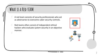 Red team and blue team in ethical hacking | PPTX