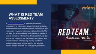 RED Team Assessment | Cyber Audit | Cyber Security Expert- 2023 | PPTX