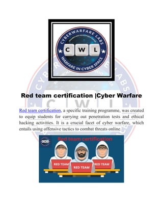 Red team certification | DOCX | Death, Injury, or Military Conflict ...