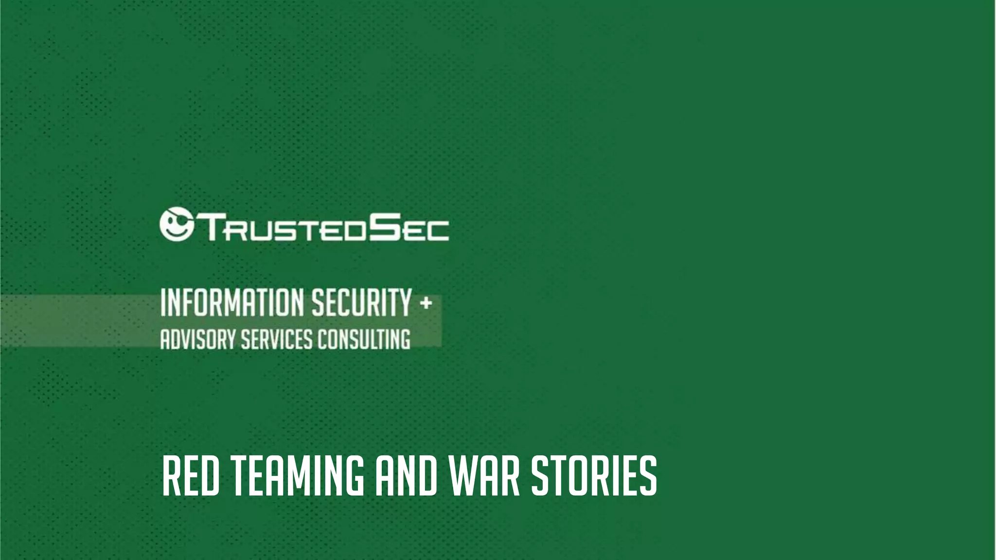 Red teaming and war stories | PPT