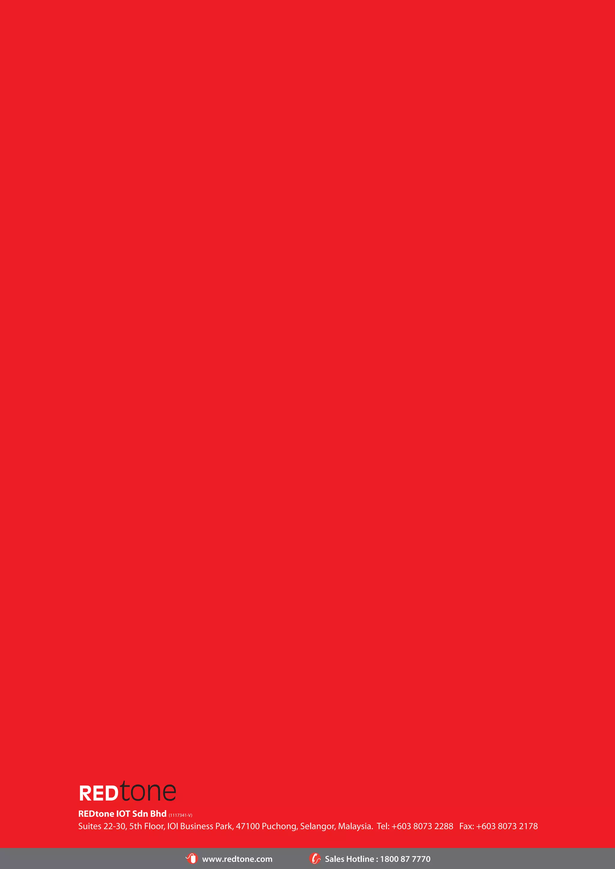 REDtone IOT Brochure (April 2016) | PDF