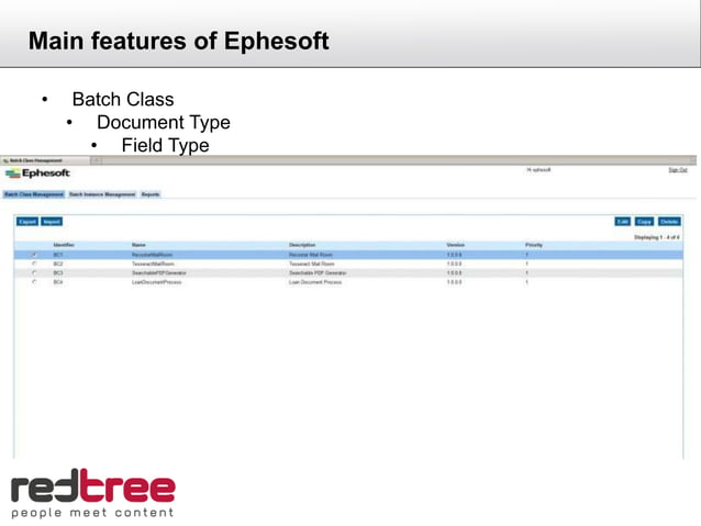 Ephesoft overview by RedTree | PPTX