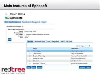 Ephesoft overview by RedTree | PPTX