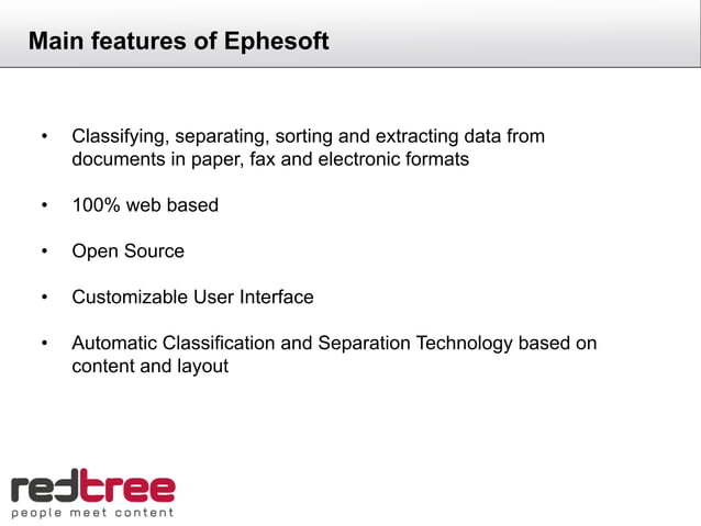 Ephesoft overview by RedTree | PPTX