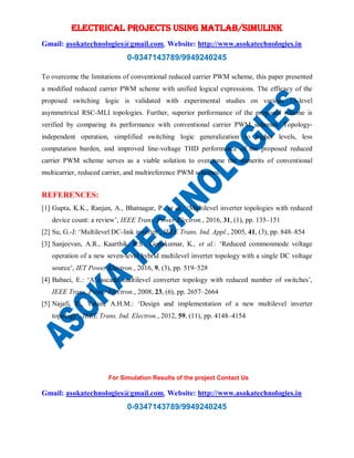 Reduced carrier PWM scheme with unified logical expressions for reduced switch count multilevel ...