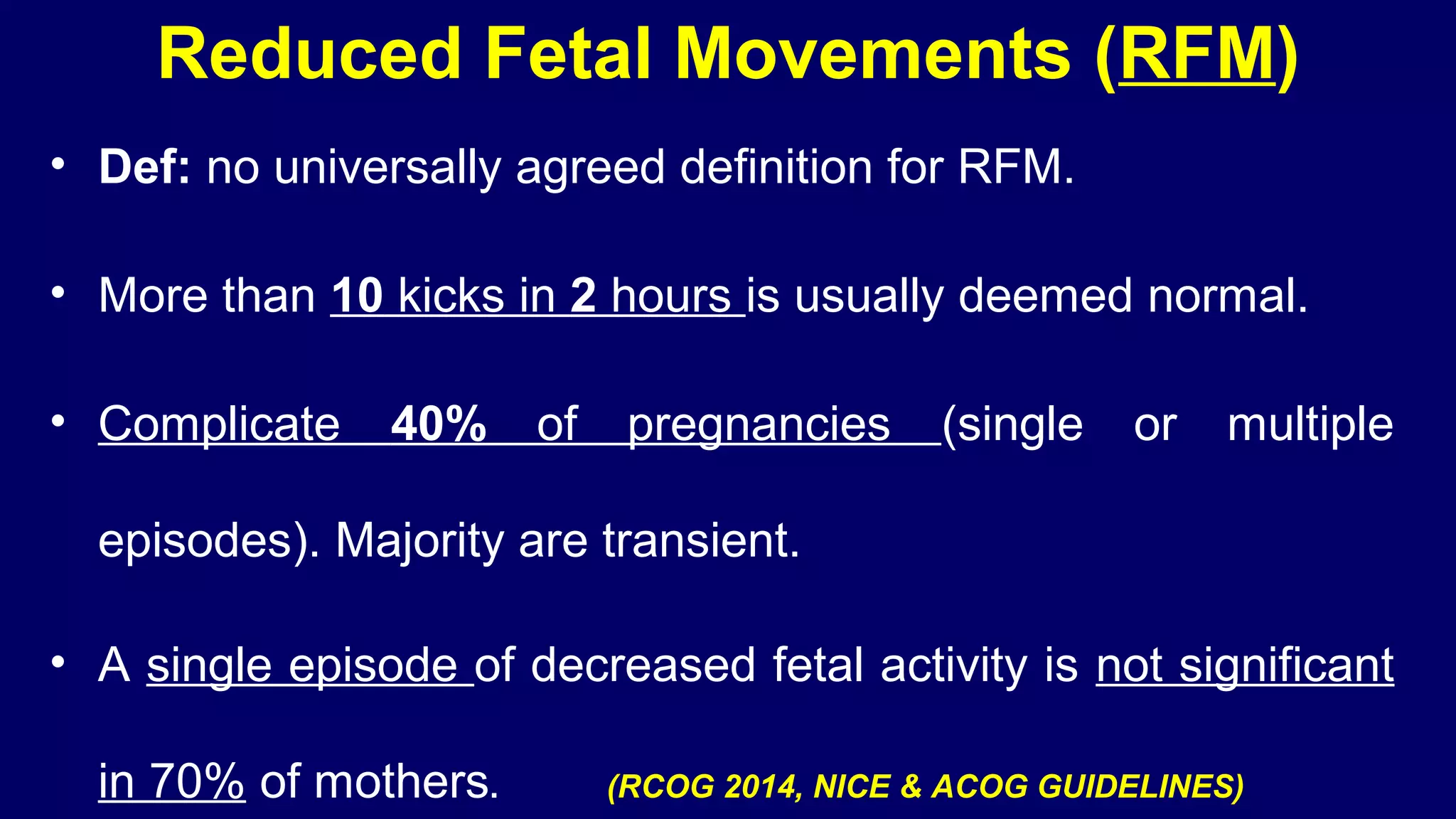 Decreased fetal movements | PPT