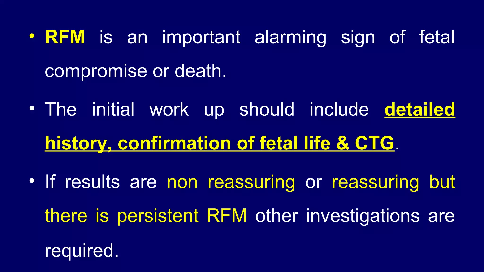 Decreased fetal movements | PPT