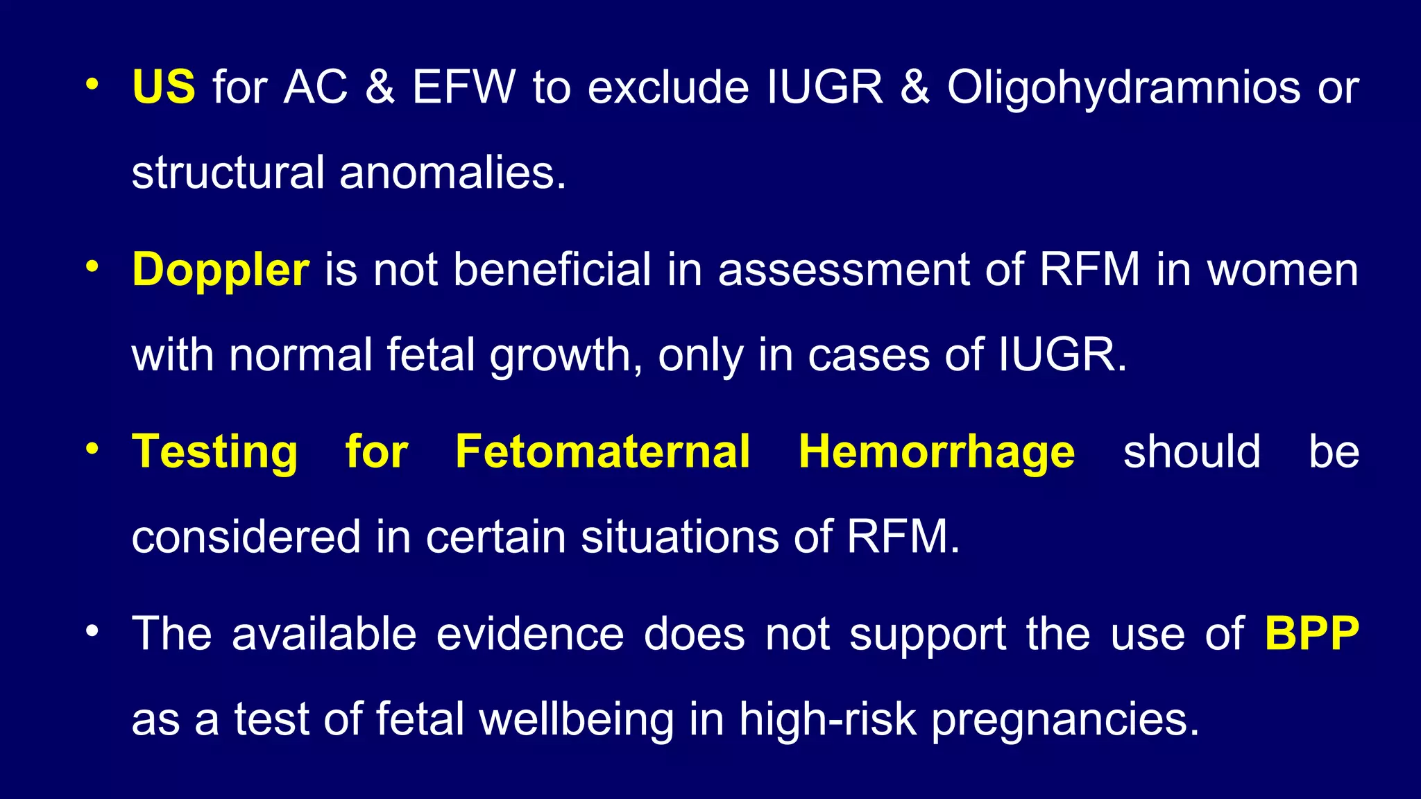 Decreased fetal movements | PPT