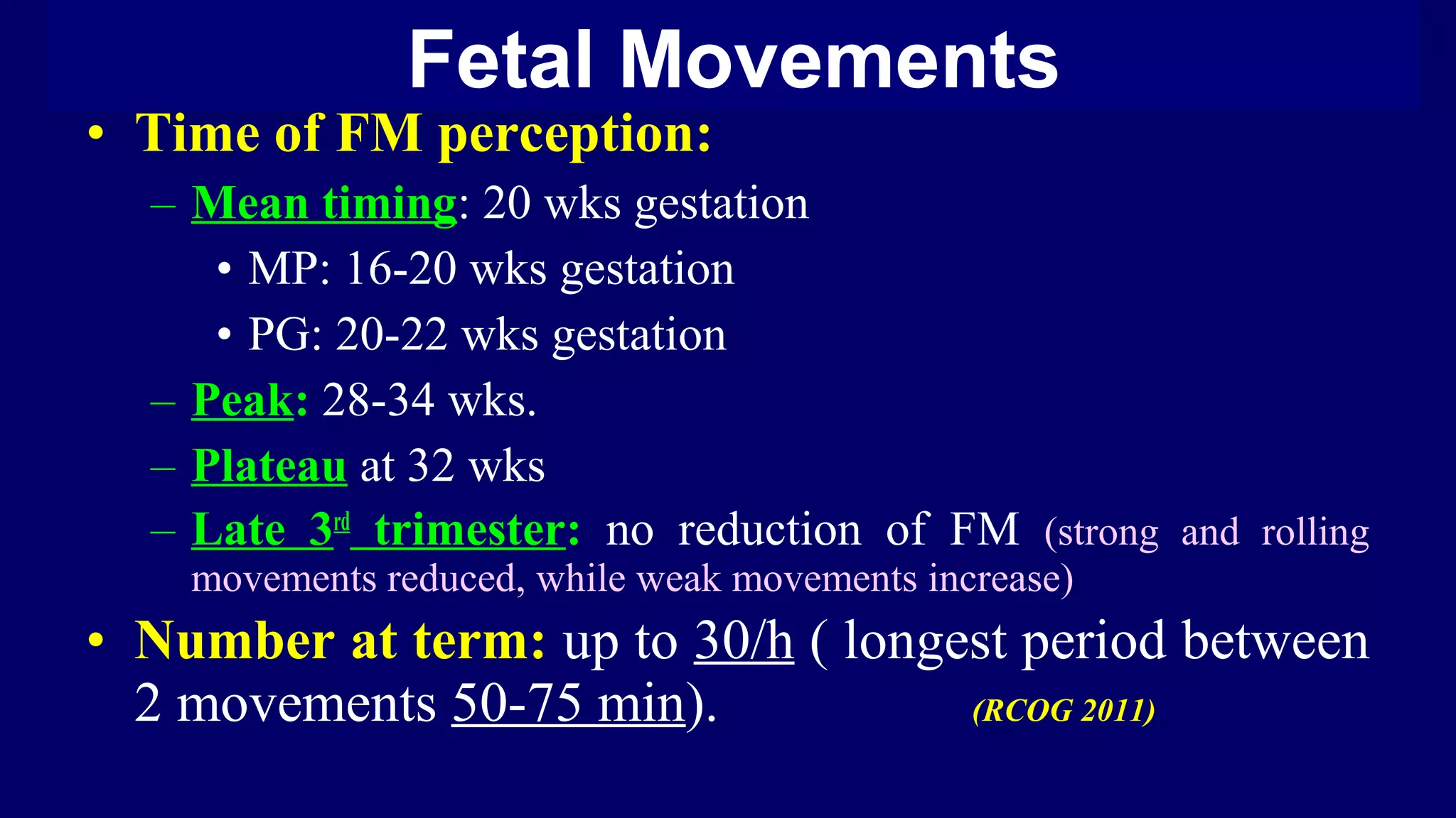 Decreased fetal movements | PPT