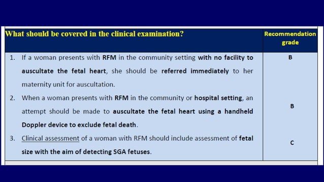 Decreased fetal movements | PPT | Pregnancy | Reproductive Health