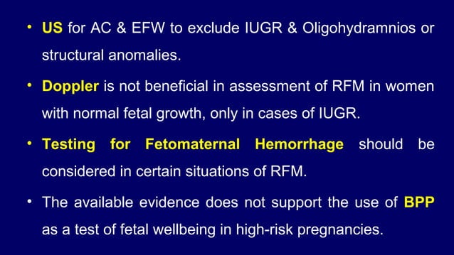 Decreased fetal movements | PPT | Pregnancy | Reproductive Health