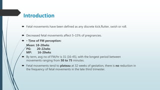 Reduced fetal movements | PPTX
