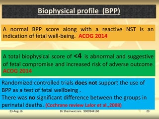 REDUCED FETAL MOVEMENTS - HOW TO PROCEED BY DR SHASHWAT JANI | PPTX