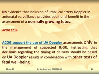 REDUCED FETAL MOVEMENTS - HOW TO PROCEED BY DR SHASHWAT JANI | PPTX