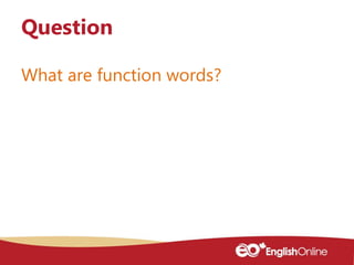 Reduced function words | PPTX