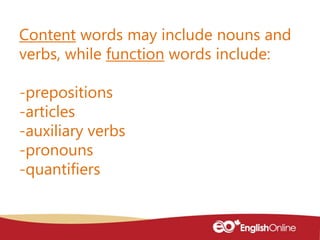 Reduced function words | PPTX