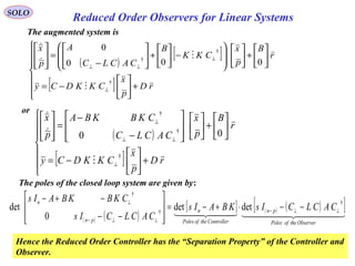 Reduced order observers | PPT