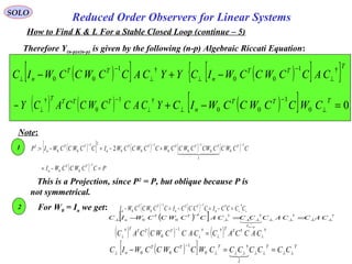 Reduced order observers | PPT