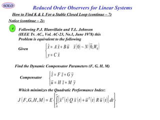 Reduced order observers | PPT