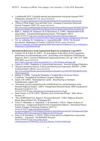 Reduced Pavement Service Life - Causes and Costs, HVTT15 paper | PDF