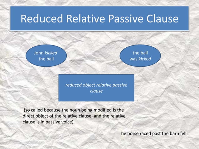 Reduced relative clause | PPTX
