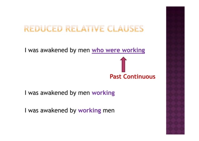Reduced relative clauses | PDF
