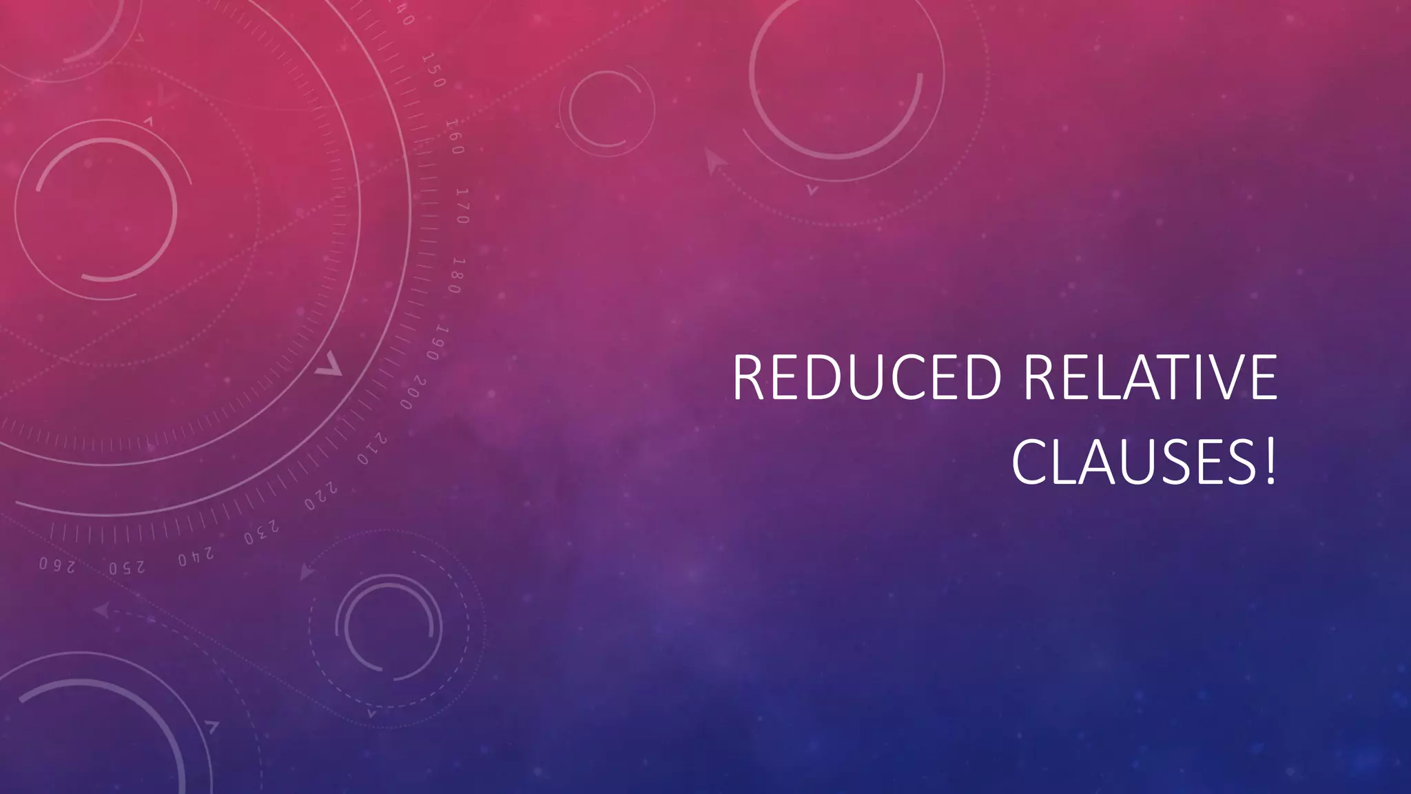 Reduced relative clauses! | PDF